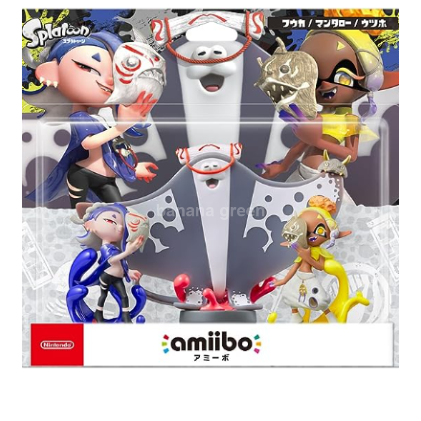 아미보 스플래툰 3 삼합파 후우카 우츠호 만타로 트리플 세트 – 바나나그린