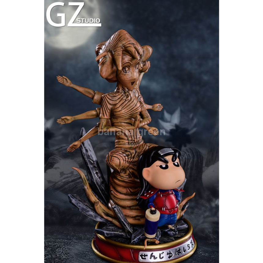 짱구는못말려(GZ-STUDIO)-짱구 Cos 나루토 초대 호카게 센쥬 하시라마 Ver. GK 레진 피규어 – 바나나그린