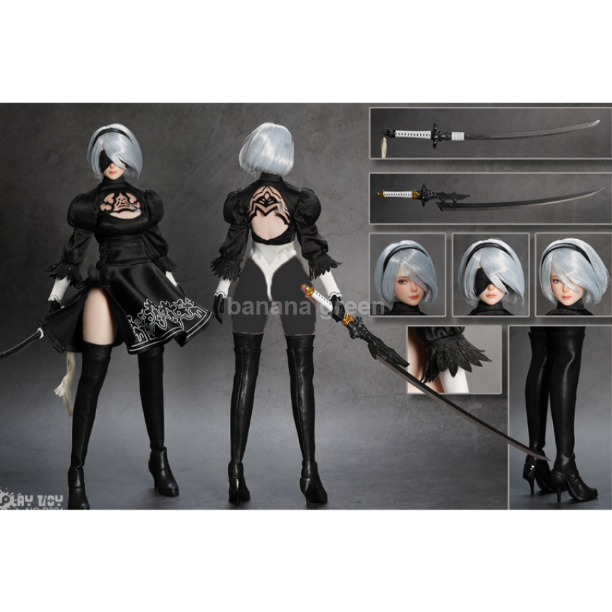 PLAY TOY P021 니어 오토마타 2B 1/6 피규어 – 바나나그린